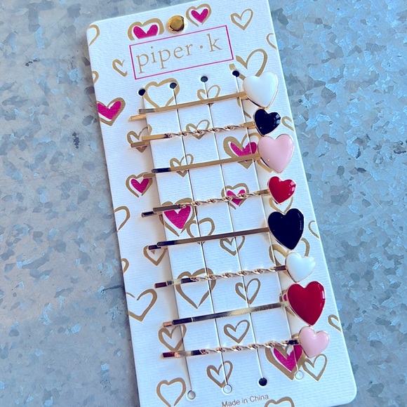 Piper | Accessories | Beautiful Set Of Piper K Valentines Heart Enamel ...